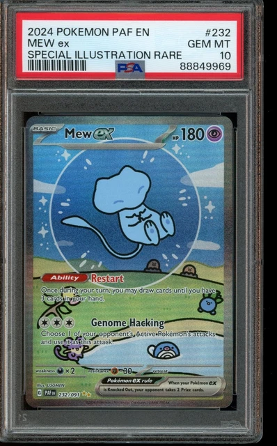 PSA 10 GEM MINT Pokemon Mew ex Paldean Fates Special Illustration Rare ...