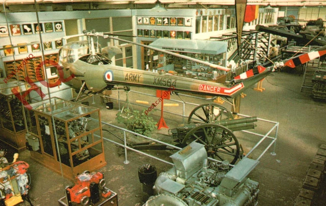 POSTCARD:;ROYAL ARMOURED CORPS TANK MUSEUM, SKEETER HELICOPTER ...
