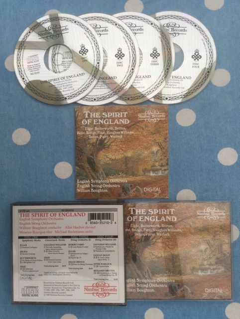 🌟THE SPIRIT OF England Eso🌟4Xcd Set🌟Elgar🌟Nimbus🌟Classical🌟Uk🇬🇧Seller🌟 ...