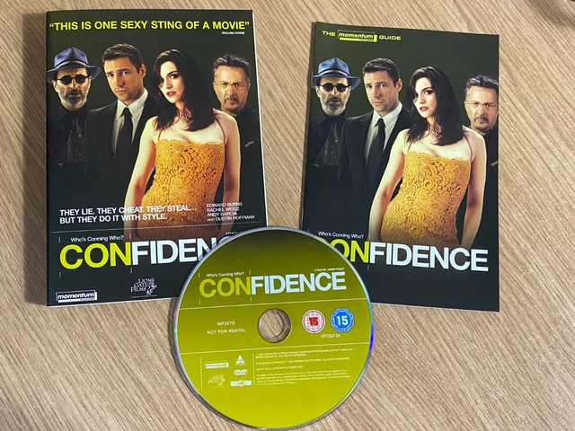CONFIDENCE DVD 2004 Edward Burns Rachel Weisz Cert 15. Free P&P. No DVD ...