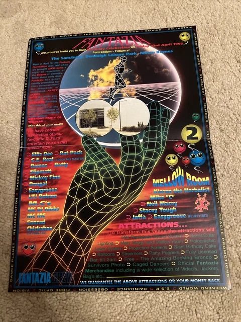 FANTAZIA HAPPY BIRTHDAY A4 A5 1993 Rave Flyer £7.00 - PicClick UK