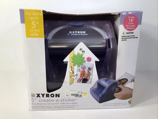 XYRON 5” Create-a-Sticker Sticker Maker Machine ~ Model 500 ~NEW IN BOX ...