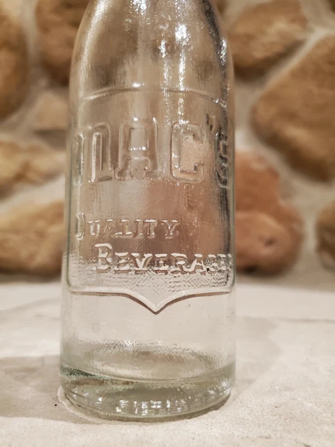 VINTAGE MAC'S QUALITY Beverages Soda Bottle Ft. Wayne Ind. Roy Hall ...