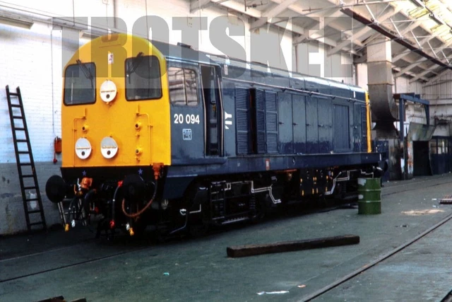 35MM SLIDE BR British Rail Diesel Loco Class 20 20094 Crewe 1984 ...