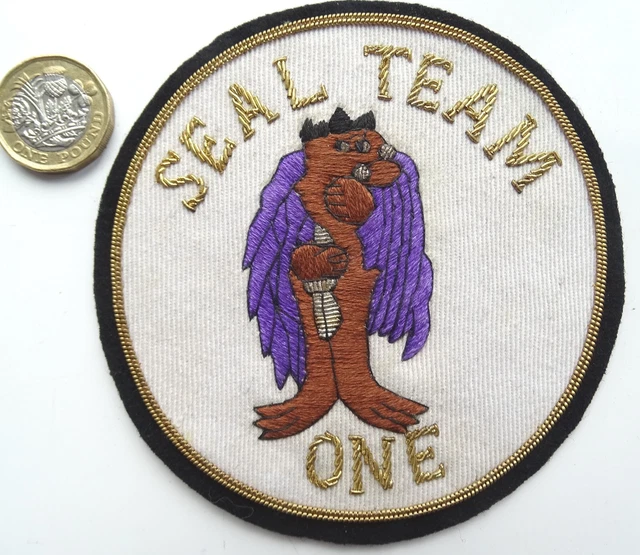 RARE ORIGINAL VIETNAM Era Us Navy Seal Team One Gold Bullion Patch EUR ...