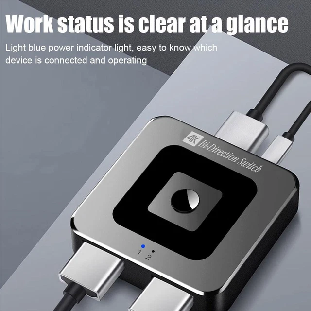 LOTTO SWITCH BIDIREZIONALE splitter 4K 8K HD 2 in 1 uscita per ...