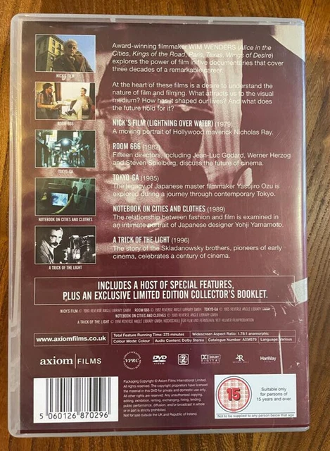 WIM WENDERS DOKUMENTARFILMSAMMLUNG (Box-Set) (DVD, 2008) Yohji Yamamoto, Ozu EUR 14,04 - PicClick DE