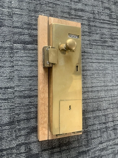 VINTAGE BRASS PUBLIC Toilet Door Lock Penny in the Slot £234.68 ...
