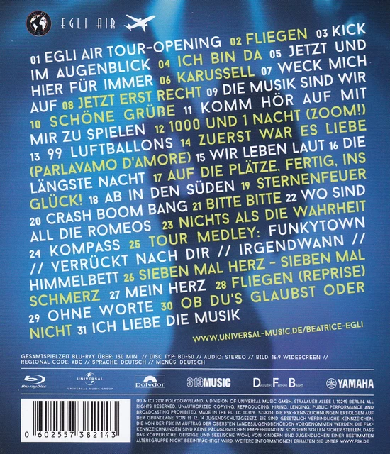 BEATRICE EGLI - BLU-RAY - KICK IM AUGENBLICK - Live Tour EUR 9,99 ...