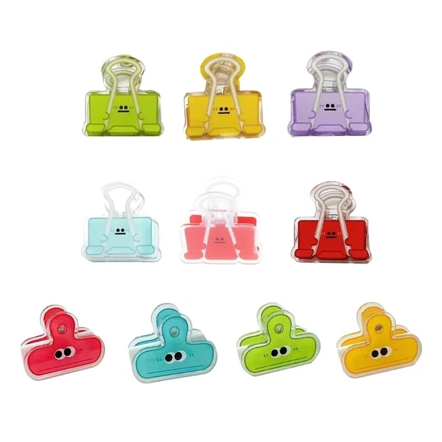 PAPER PAPER CLAMP Cartoon Big Eye Acrylic Paper Clip File Paper Clip ...