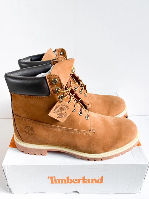 TIMBERLAND MEN'S WATERPROOF Leather Boots Rust Nubuck UK 12.5 Brand New ...