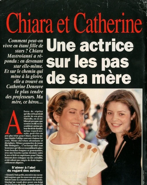 COUPURE DE PRESSE Clipping 9999 Catherine Deneuve et Chiara (3 pages) EUR 5,00 - PicClick FR