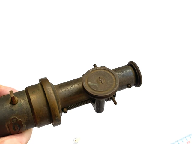 APPAREIL SCIENTIFIQUE THÉODOLITE ancien lunette optique laiton ...
