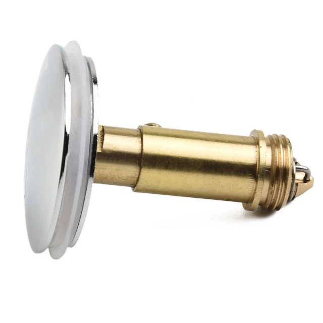 38MM TAP UP Chrome Basin Waste Push Button Clack Plug+Spring Bolt ... 38MM TAP UP Chrome Basin Waste Push Button Clack Plug+Spring Bolt ...