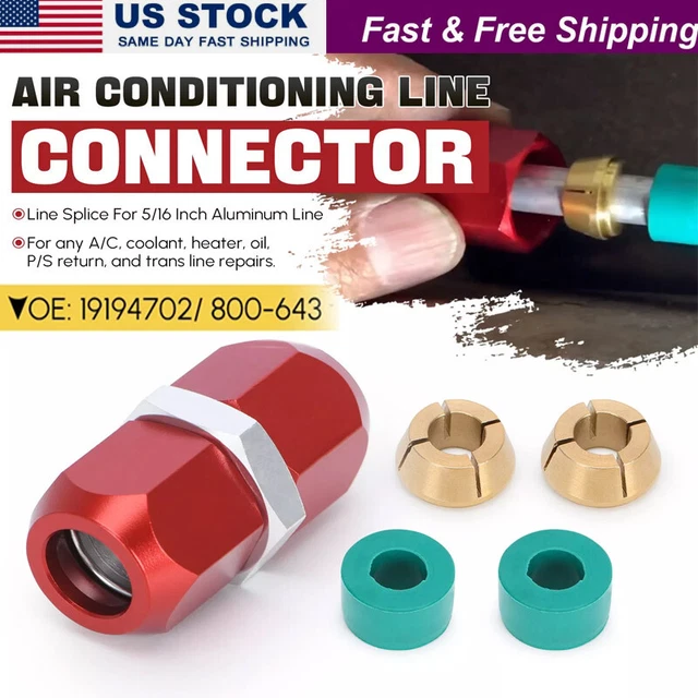 800-643 5/16'' ALUMINUM Line Splice Repair Kit Works for A/C, coolant ...