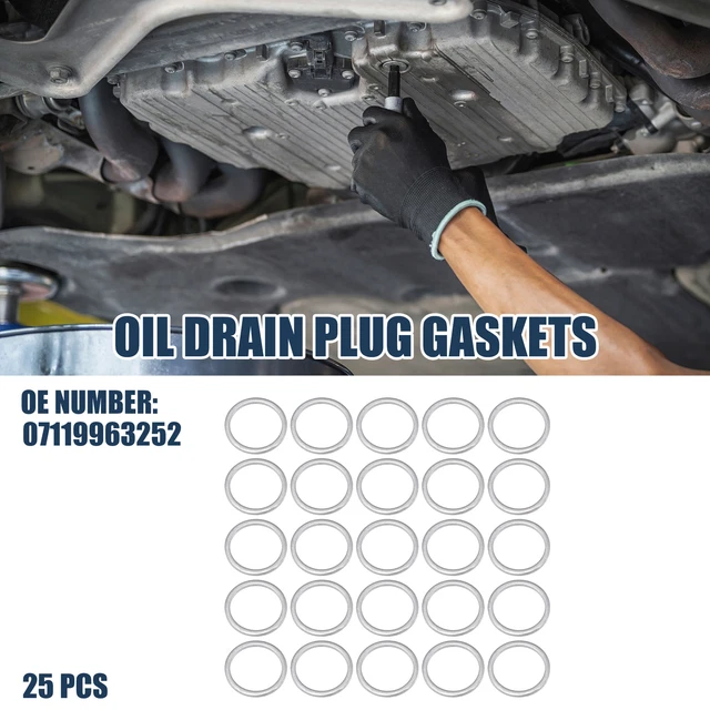 25PCS OIL DRAIN Plug Gaskets 16mm ID No.07119963252 for BMW 530i 1994 ...