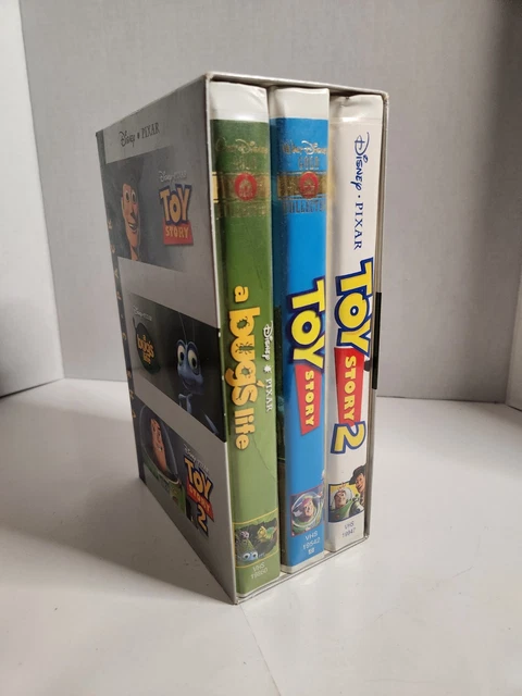 PIXAR 15TH ANNIVERSARY 3 Pack: A Bugs Life +Toy Story + Toy Story 2 VHS ...
