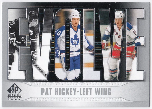 2020-21 SP SIGNATURE Edition Legends Evolve PAT HICKEY #E-9 Rangers ...