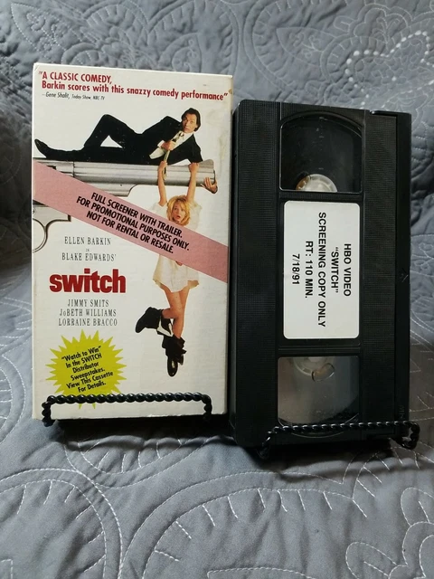 SWITCH (VHS, 1991) Ellen Barkin, Blake Edwards, Jimmy Smits Screener ...