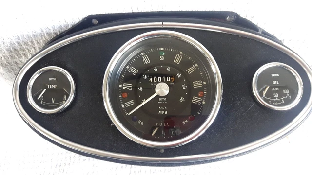 CLASSIC MINI CENTRE Binnacle, Speedometer Smiths Temperature, Oil ...