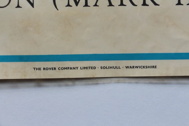 AFFICHE ANGLAISE GARAGE Automobile Leyland Rover P5 3L Mk Ii Saloon ...