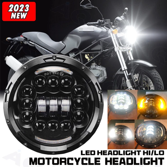 7'' INCH LED Headlight For Ducati Monster 1000 900 800 750 695 600 620 ...