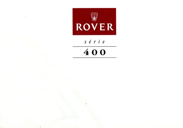 ROVER 400 PROSPEKT 1991 F French brochure catalogue catalog 416 GSi GTi ...
