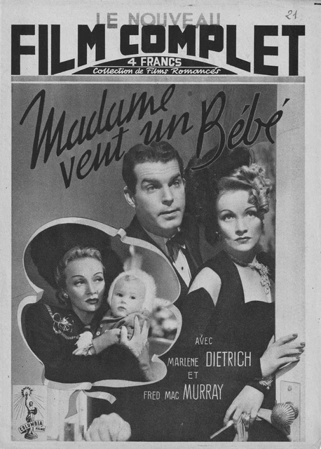 NOUVEAU FILM COMPLET N° 21/1946 - Madame Veut un Bébé, M. Dietrich F. MacMurray EUR 4,95 ...