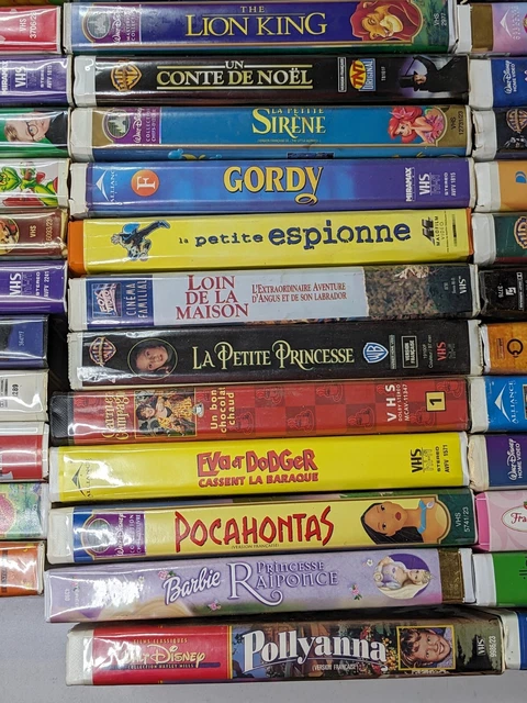 KIDS VHS MEGA Lot - 46 total both in FRENCH/ENGLISH Good + The Lion King, Barbie $35.00 ...