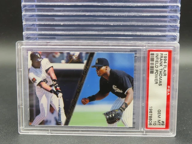 1994 FLAIR FRANK Thomas Infield Power #9 PSA 10 gemmes comme neuf White ...