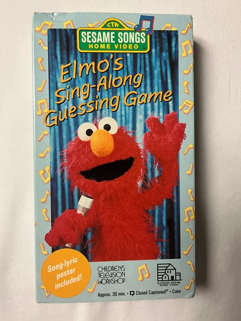 ELMOS SING-ALONG GUESSING Game (VHS 1991) Sesame Street Songs (Jim ...