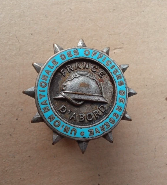 INSIGNE BOUTONNIÈRE À vis UNOR Union Nationale Officiers de Réserve ...