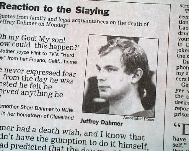 JEFFREY DAHMER SERIAL Killer Rape Murder Dismemberment Killed 1994 ...