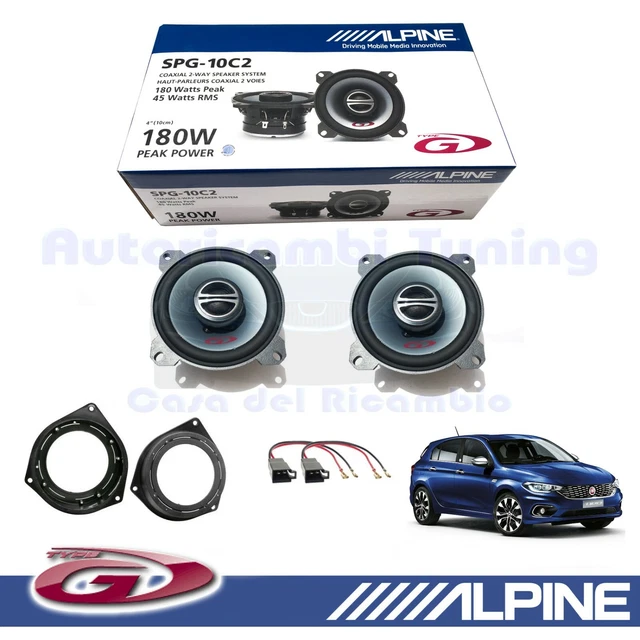 SET COFFERS REAR for Fiat Type II Alpine SPG-10C2 100 MM Coaxial 180W £114.05 - PicClick UK