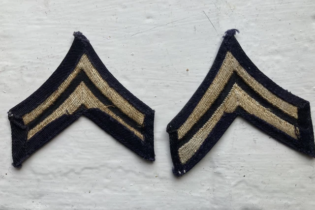 WW2 US ARMY Corporal Rank Stripes Pair American Original £19.99 ...