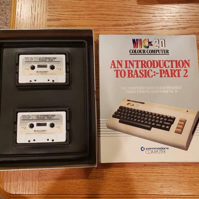 COMMODORE VIC-20 AN Introduction to Basic Part 2 w/ book box and ...