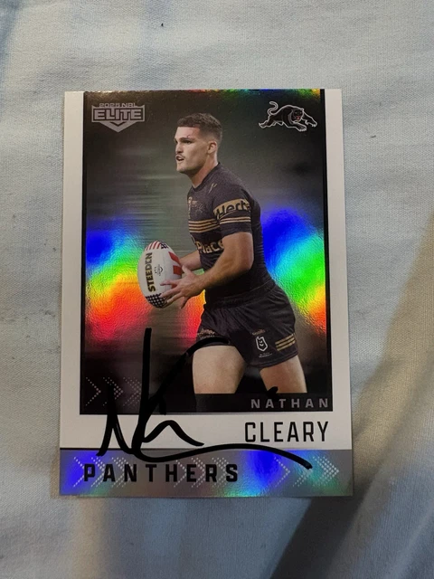 SIGNED NATHAN CLEARY Penrith Panthers 2025 NRL Elite Parallel Card $18. ...