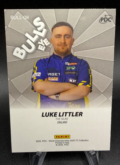PANINI PDC WORLD Championship 2026 # Luke Littler BULL-08 Bulls Eye ...