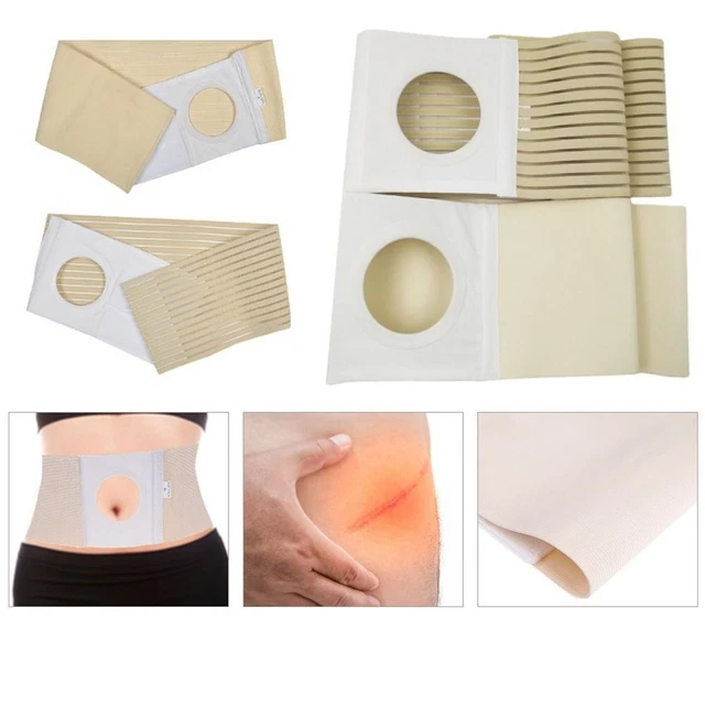 ELASTIC COLOSTOMY BELT Abdominal Binder Brace Ostomy Hernia Support ...