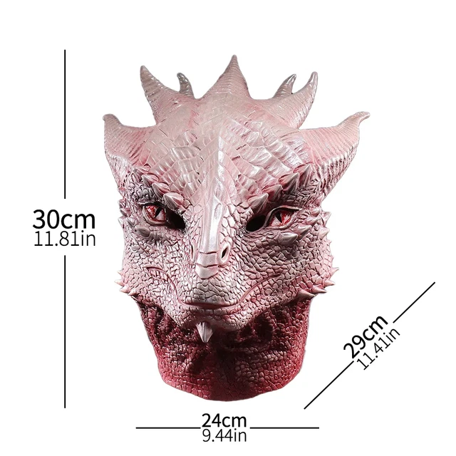 GAME DRAGON MASK for Adults Cosplay Monster Latex Helmet Halloween ...