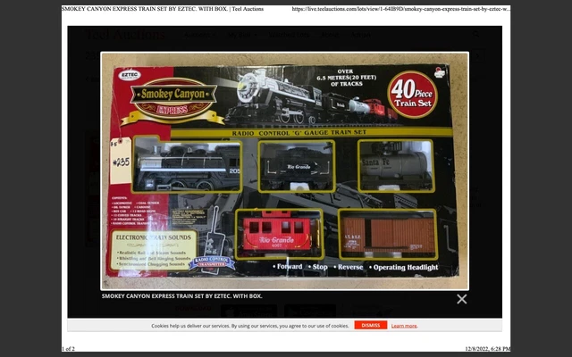 EZTEC SMOKEY CANYON Express Radio Control G Gauge Train Set 40 Pc New ...