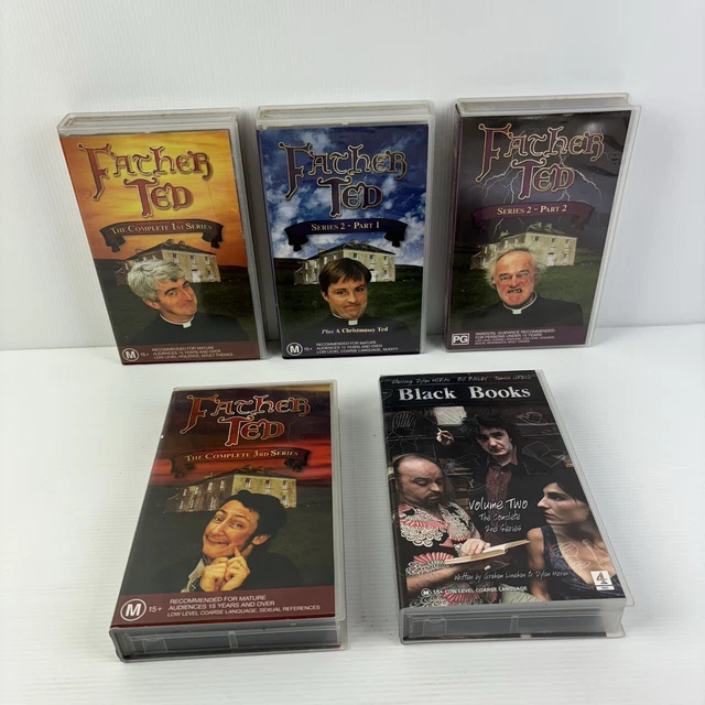 FATHER TED VHS Series 1 Series 2 Part1 Part2 Complete Series 3 + Black ...