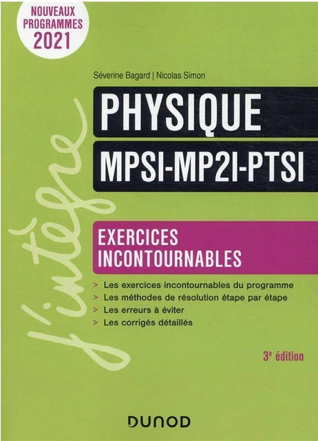 PHYSIQUE MPSI-MP2I-PTSI : exercices incontournables (3e édition) EUR 22 ...