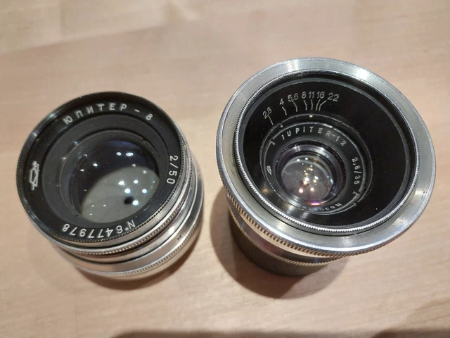 JUPITER 12 35MM f2.8 & Jupiter 8 50mm f2 lenses LTM EUR 145,00 ...