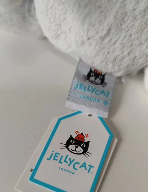 JELLYCAT 30CM GRAY floral drooping ear rabbit doll birthday gift (with ...