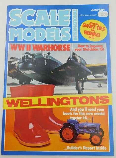 SCALE MODELS INTERNATIONAL JUN 84 Wellingtons Airplane Racecar Vintage ...
