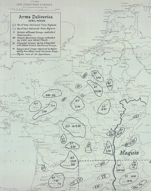 FRENCH RESISTANCE ARMS Deliveries By Raf April 1942 Historic Mounted ...