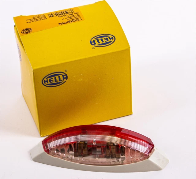 RIGHT HELLA RED And White Clear Side End Marker Lamps Lights Caravan ...