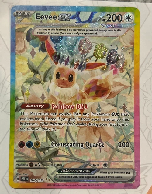 POKEMON TCG EEVEE SIR 167/131 Prismatic Evolutions Special Illustration ...