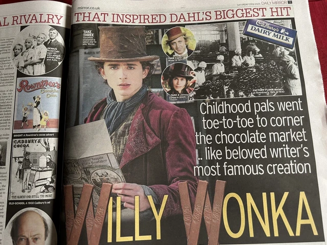 WONKA MOVIE WILLY Wonka And The Chocolate Factory Newspaper Clippings ...